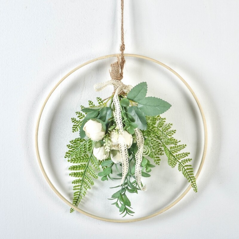 Round Bamboo Wreath for Wedding Decoration 93510 R... – Grandado