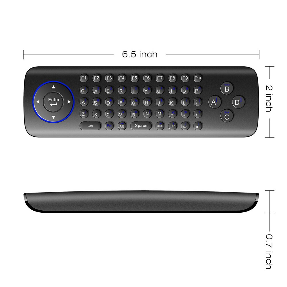 USB 2.4Ghz Wireless Air Mouse Remote Wiederaufladb... – Vicedeal
