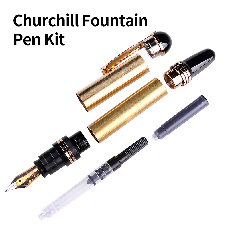 Churchill Fountain Pen Kit Chrome Plating Diy Acce... – Grandado