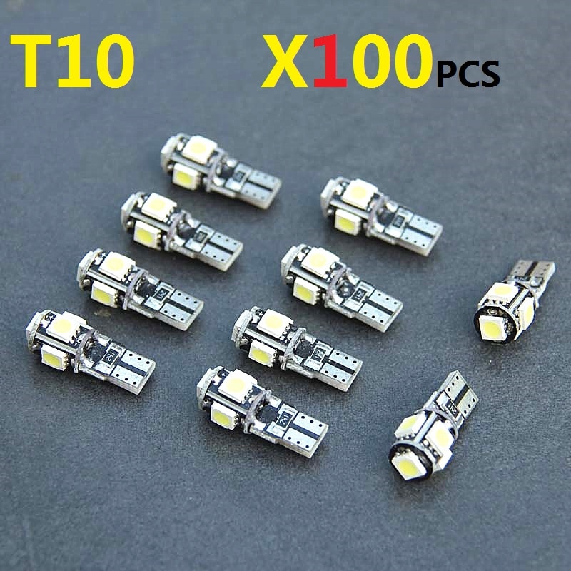 50 Pcs T10 W5W Led-lampen 5050 5 Smd 194 168 Canbu... – Grandado