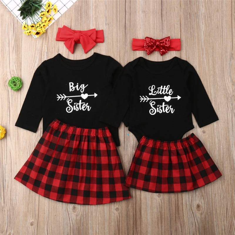 Family Matching Clothes Big Sister T-shirt Little ... – Vicedeal