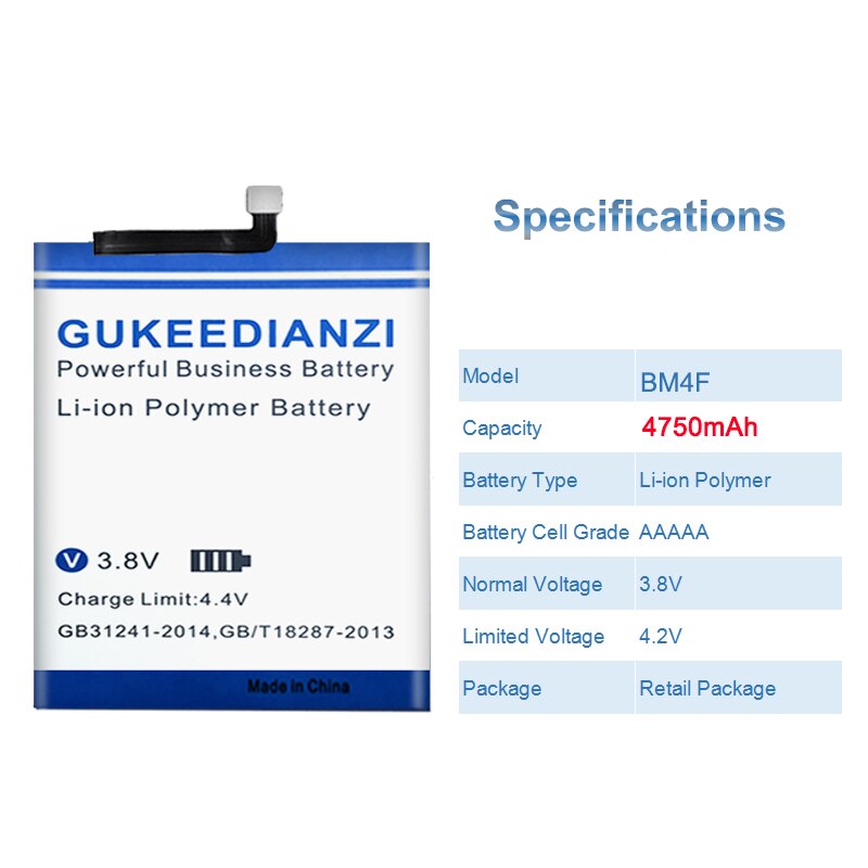 Gukeedianzi Voor Xiao Mi Xiaomi BM4F Telefoon Batt... – Grandado