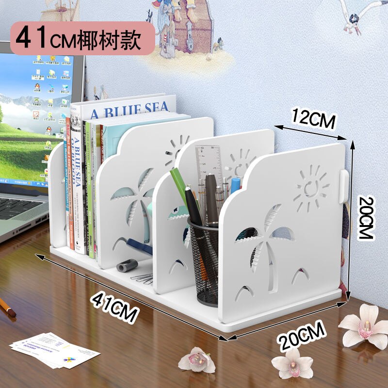 Hollow Book Storage Rack Wooden Office Desktop Fil... – Vicedeal