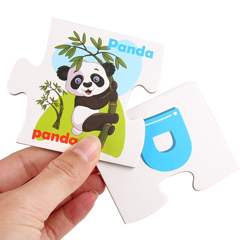 Wooden toys English letter cards 26 alphabet match... – Grandado