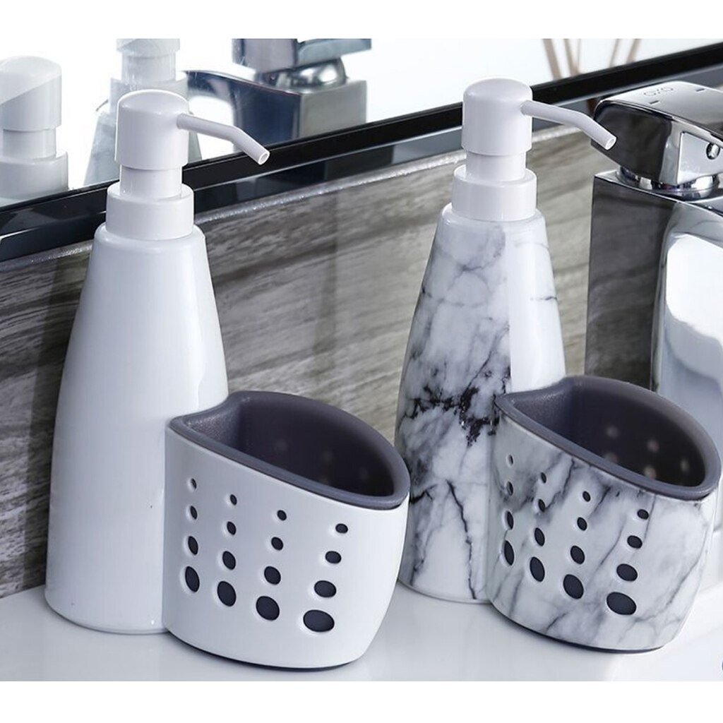 2-In-1 Keuken Zeepdispenser Pomp En Spons Caddy Or... – Grandado