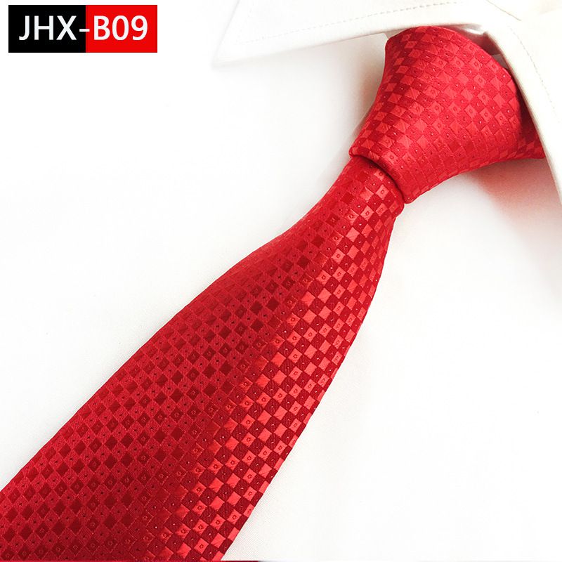 Red Striped Ties For Men Casual Jacquared Neckties... – Vicedeal