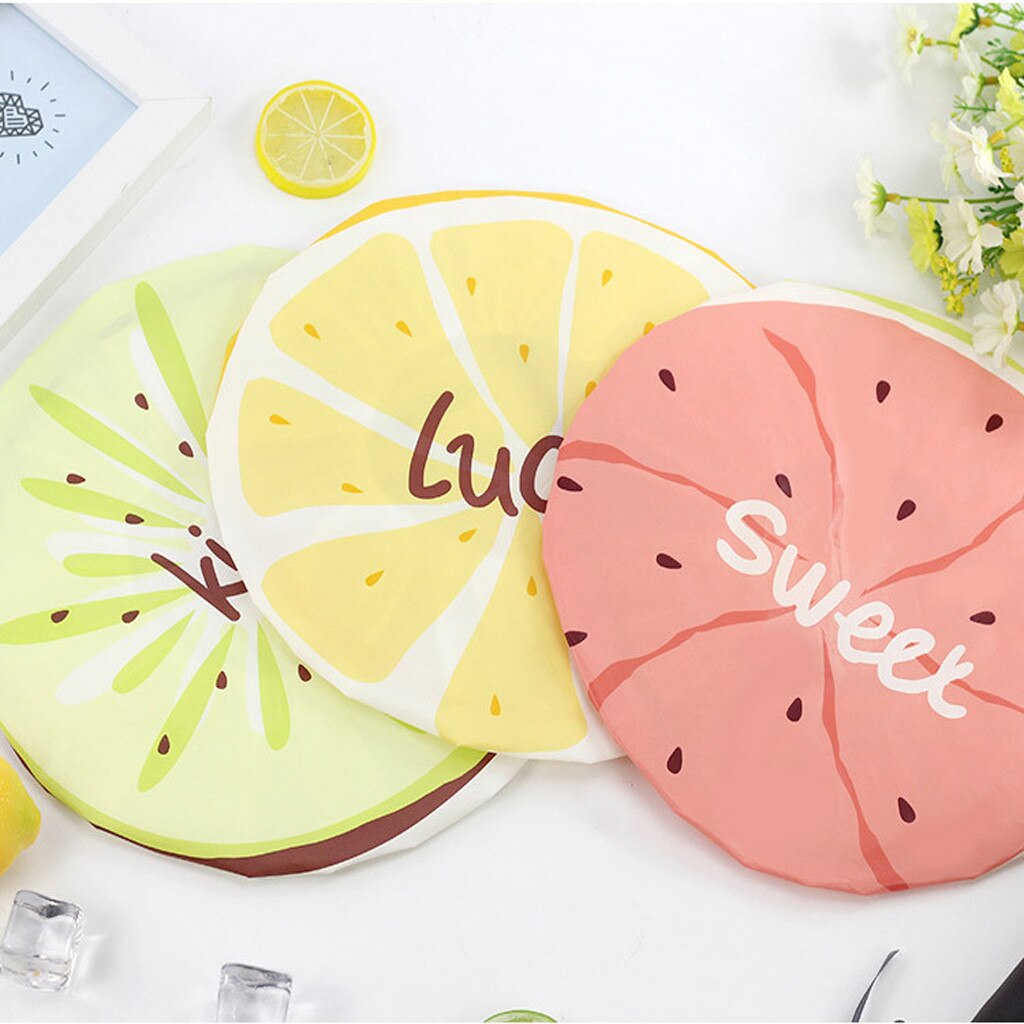 Herbruikbare Elastische Douche Caps Leuke Fruit Wa... – Grandado