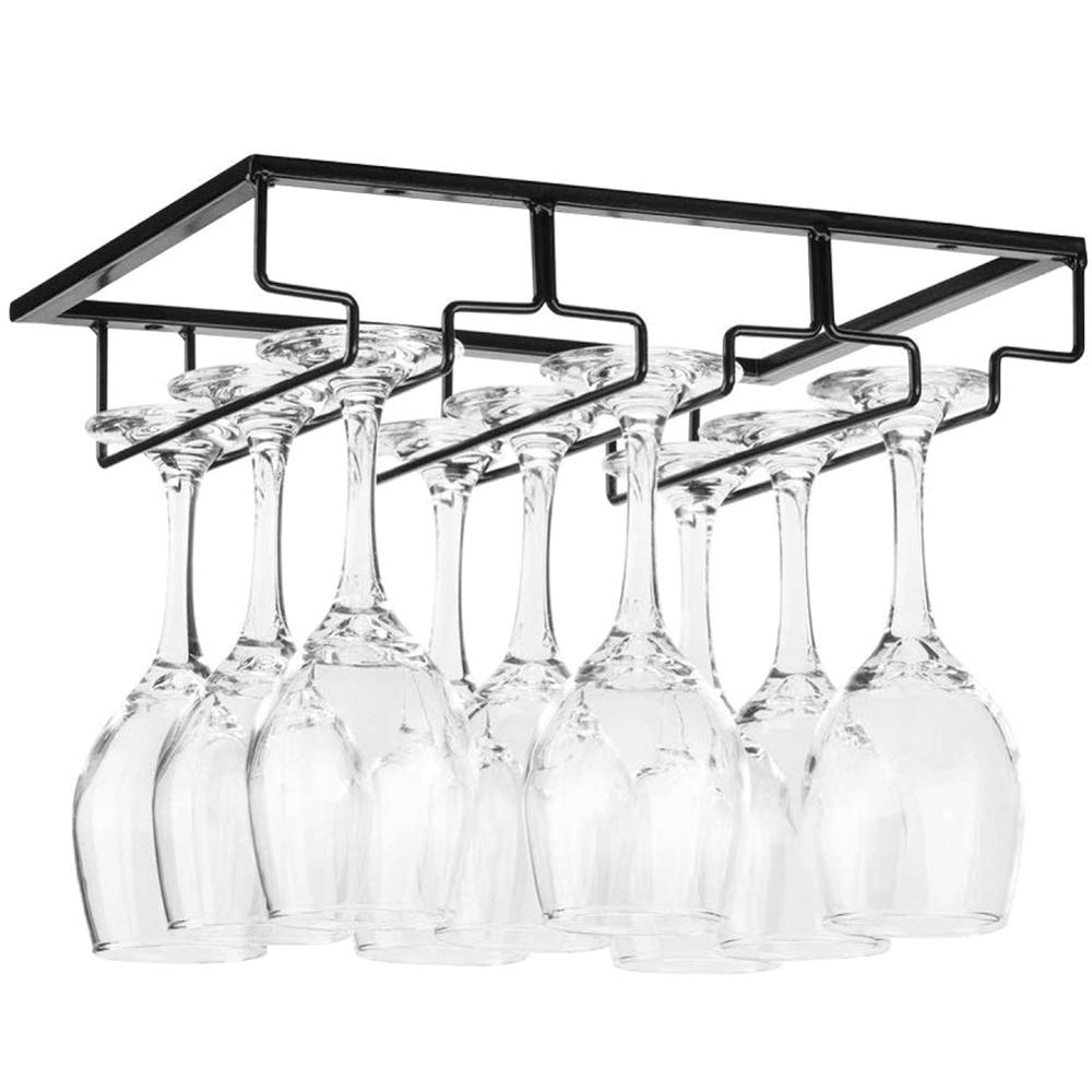 Multi Wine Glass Rack Under Cabinet Stemware Wine ... – Vicedeal