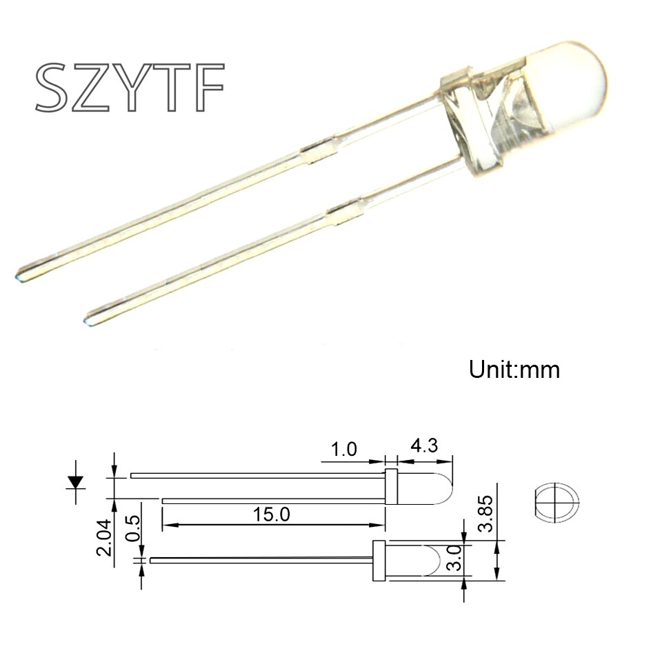 100pcs Water Clear LED 3mm Orange Round Light-Emit... – Vicedeal