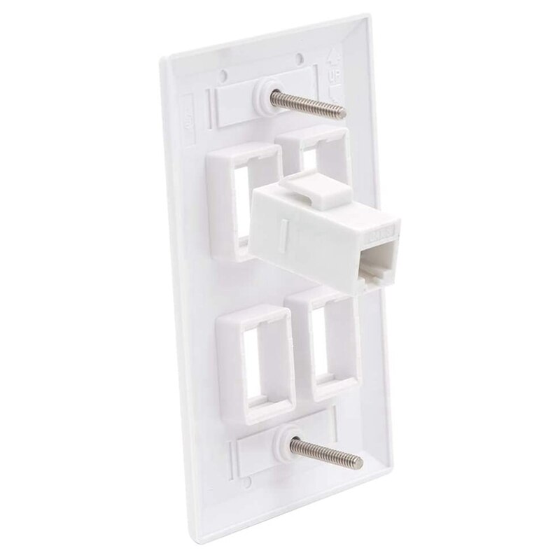 4 Port Keystone Wall Plate (10-Pack), Single Gang ... – Vicedeal