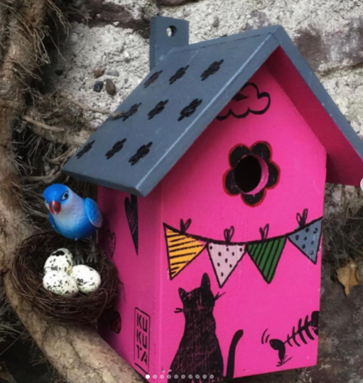 Decorative Solid Wood Pieces Natural Bird 'S N... – Grandado