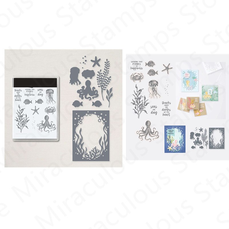 SEAS THE DAY Pattern Metal Cutting Dies and Stamps... – Grandado