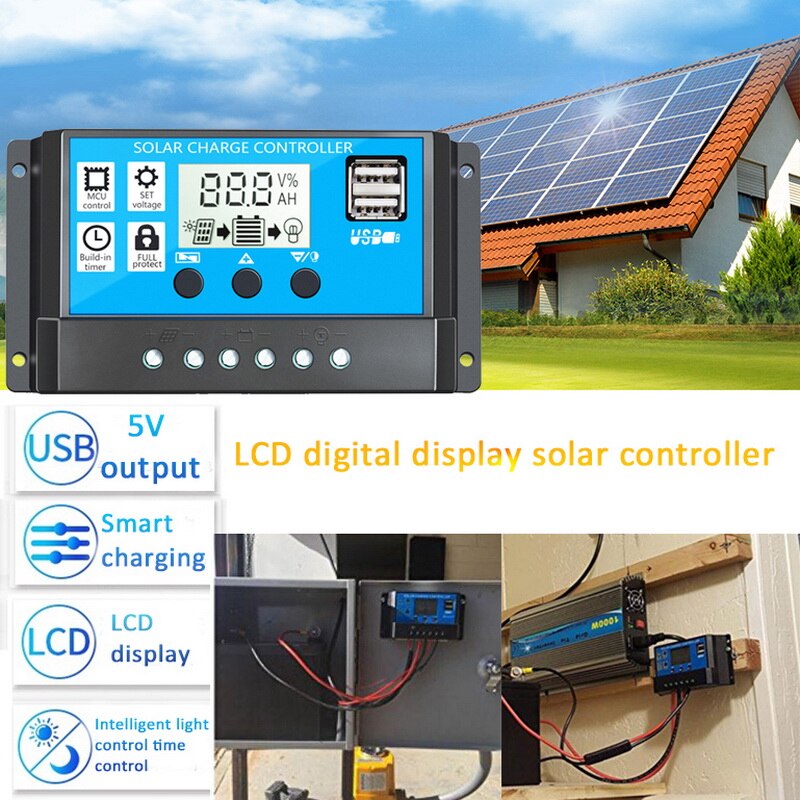 Solar Charge Controller 12 V/24 V 10/20/30A Auto P... – Vicedeal