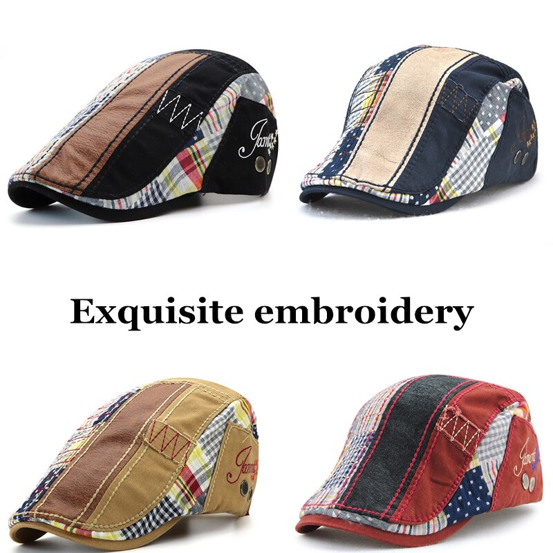 Herfst Winter Oude Retro Mode Mannen Baretten Hoed... – Grandado