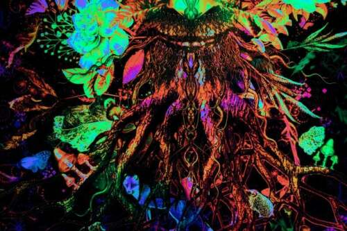 Psychedelic wall tapestry, Uniqued Art Nature Cust... – Grandado
