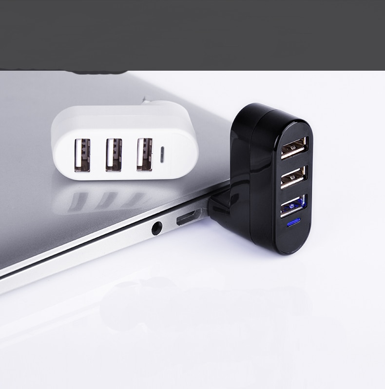 180 graders mini usb 2.0 hub 4 porte højhastigheds... – Grandado