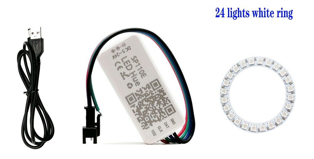 WS2812B LED 8/16/24/35/45Leds Pixel SP110E Regler ... – Grandado