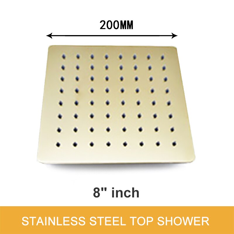 8/10/12 inch Stainless Steel Rainfall Shower Head ... – Vicedeal