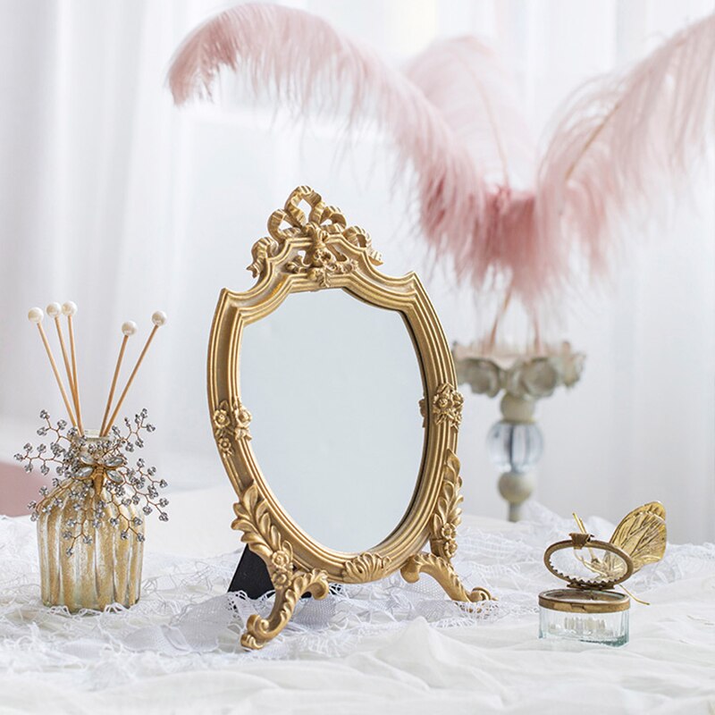 European Retro Mirror Home Decoration Bedroom Desk... – Grandado