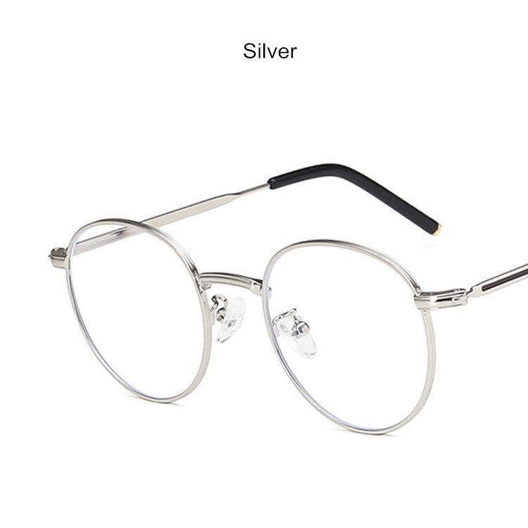 Anti-blue Light Eyeglasses Metal Frame Round Women... – Grandado