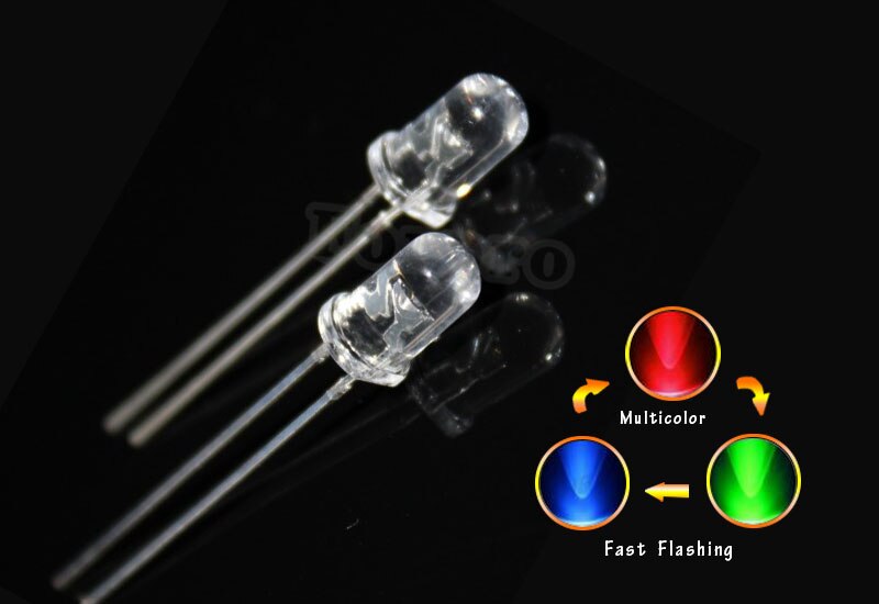 100pcs/lots 5MM Fast Flashing /Slow Flashing LED D... – Grandado