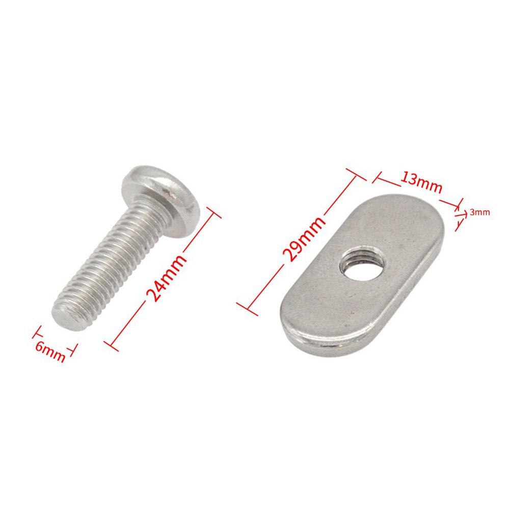 4 Sets Rvs M6 Schroeven + Noten Kajak Track/Rail M... – Grandado