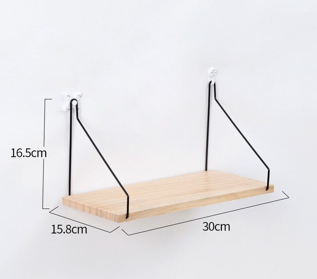 Nordic Decorative Shelves Storage Rack Wooden Wall... – Grandado