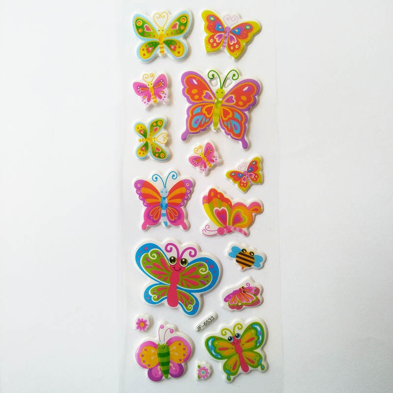 6pcs/lot Butterfly Stickers Kids Toys Cartoon 3D S... – Grandado