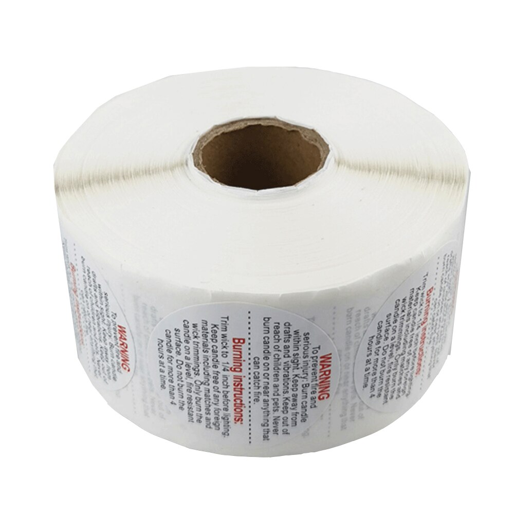 Candle warning label 500pcs / roll 3.8cm candle ja... – Grandado