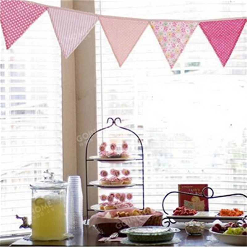 Bunte Stoff Fahnen Banner Hochzeit Decor Glücklich... – Vicedeal