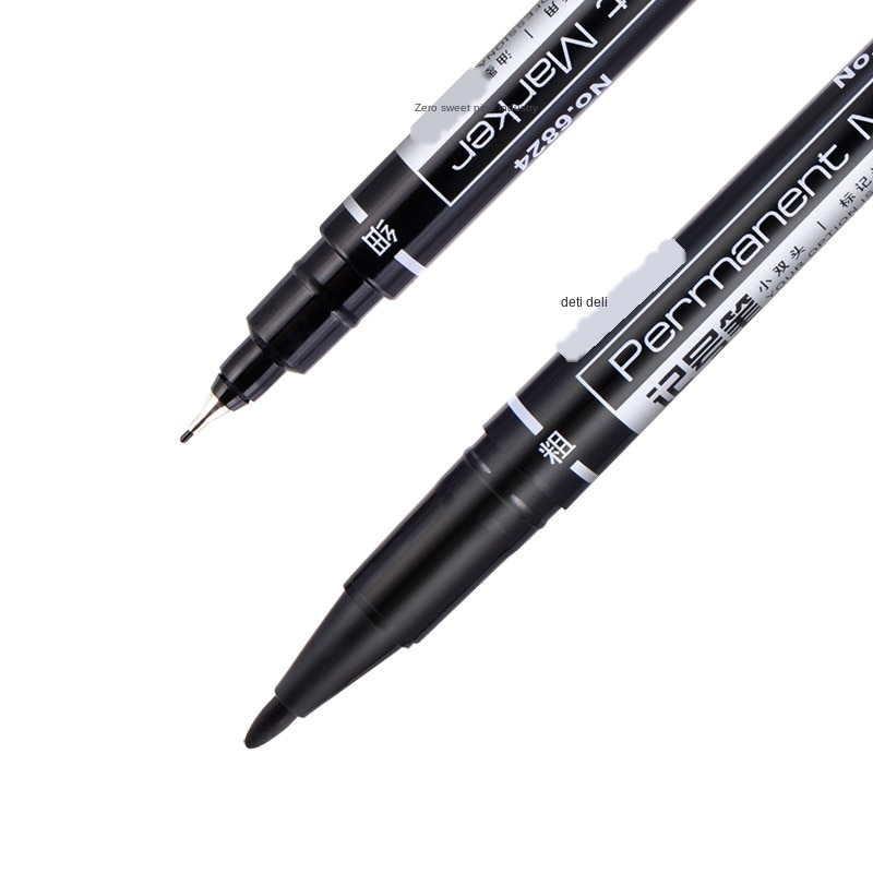 deli 6824 marker pen black double head thickness m... – Vicedeal