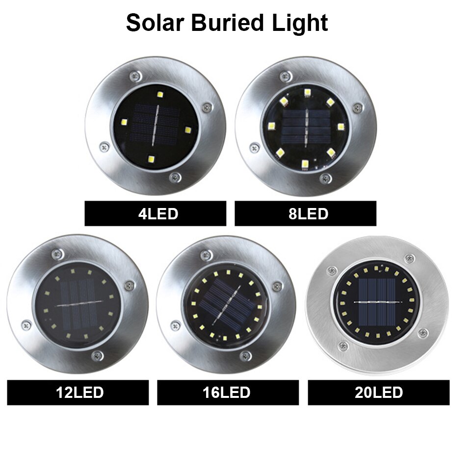 Luz LED de disco Solar de 4 uds, luces solares de ... – Vicedeal