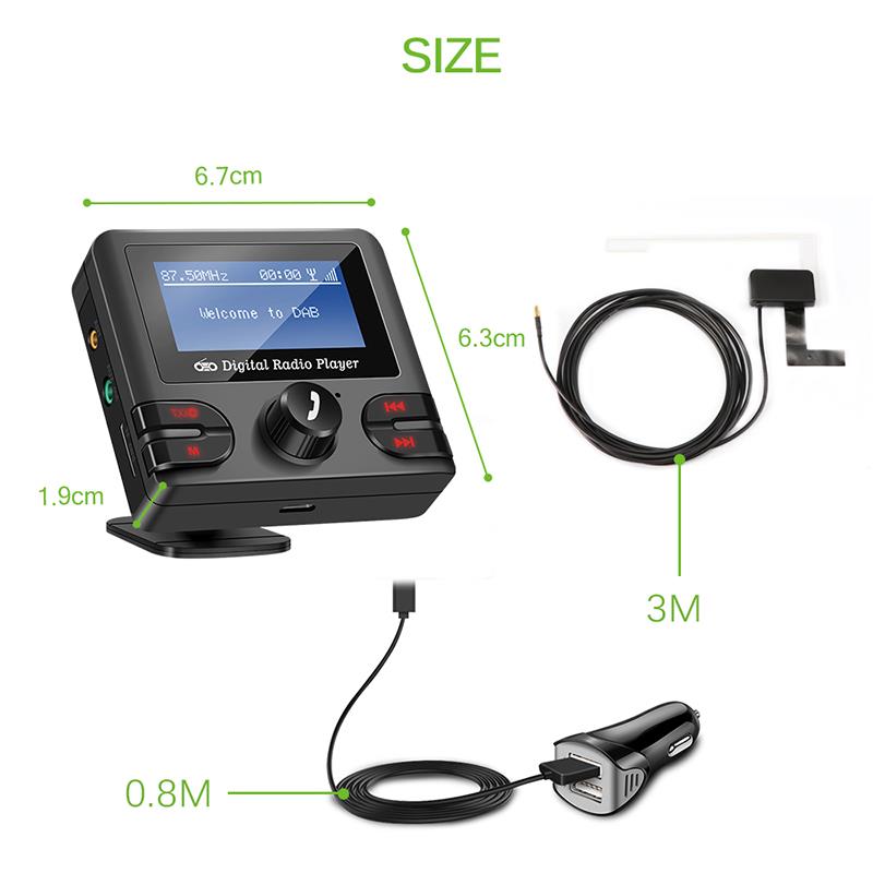 Onever DAB Ontvanger Bluetooth 4.2 FM Transmitter ... – Grandado