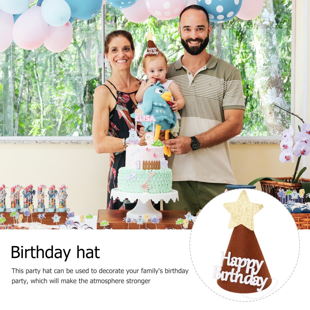 1Pc Decorative Birthday Hat Birthday Felt Hat Birt... – Vicedeal