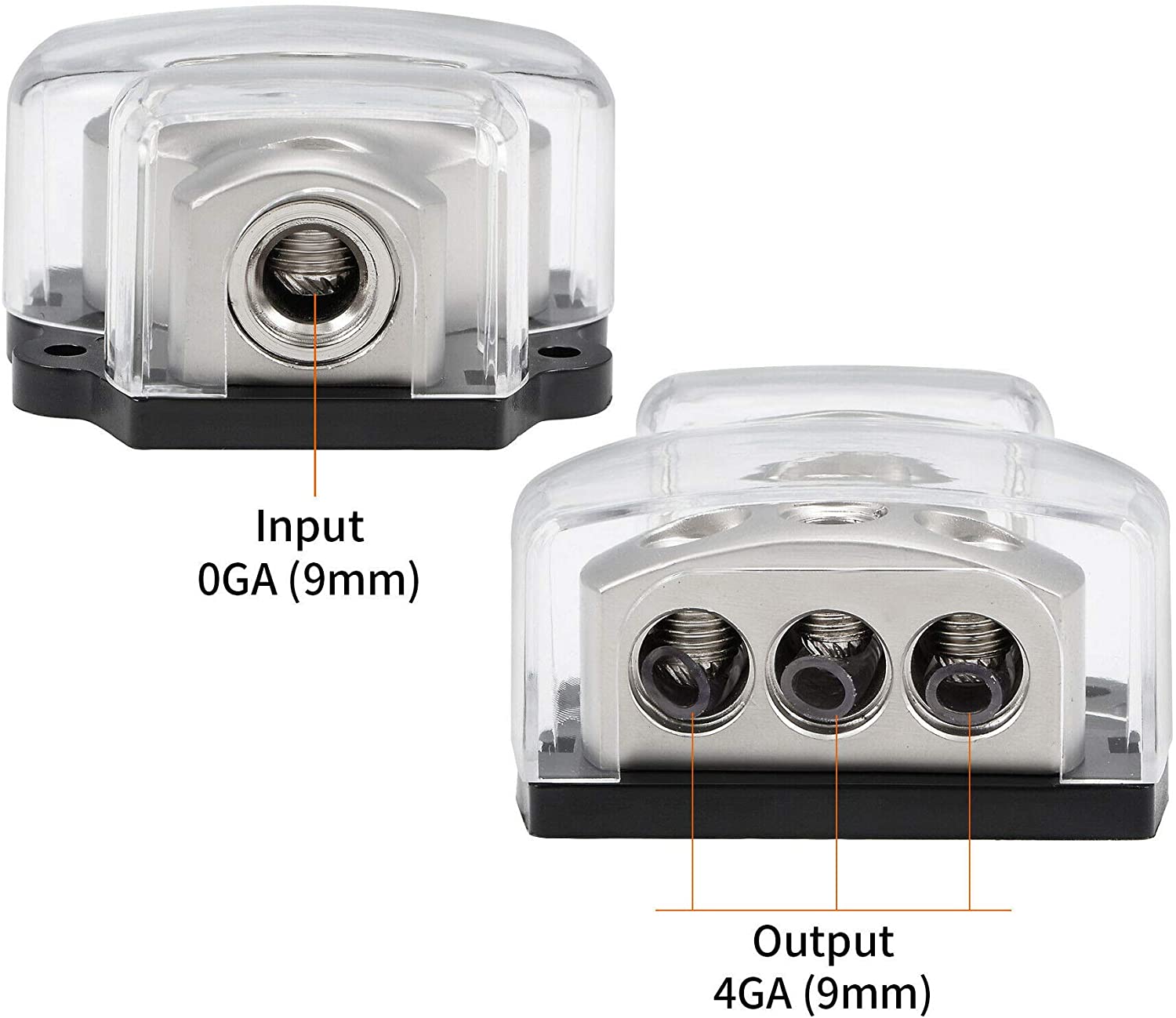 3 Way Power Distribution Block 1x 0 Gauge in 3X 4 ... – Grandado