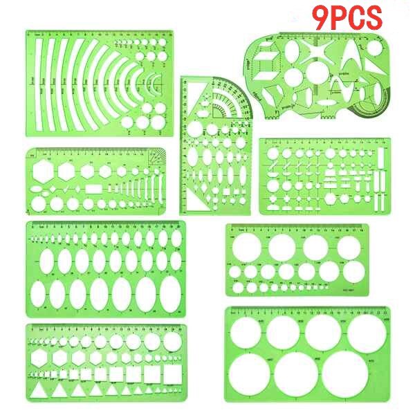 10 Pcs Measuring Plastic Templates Circle Template... – Vicedeal
