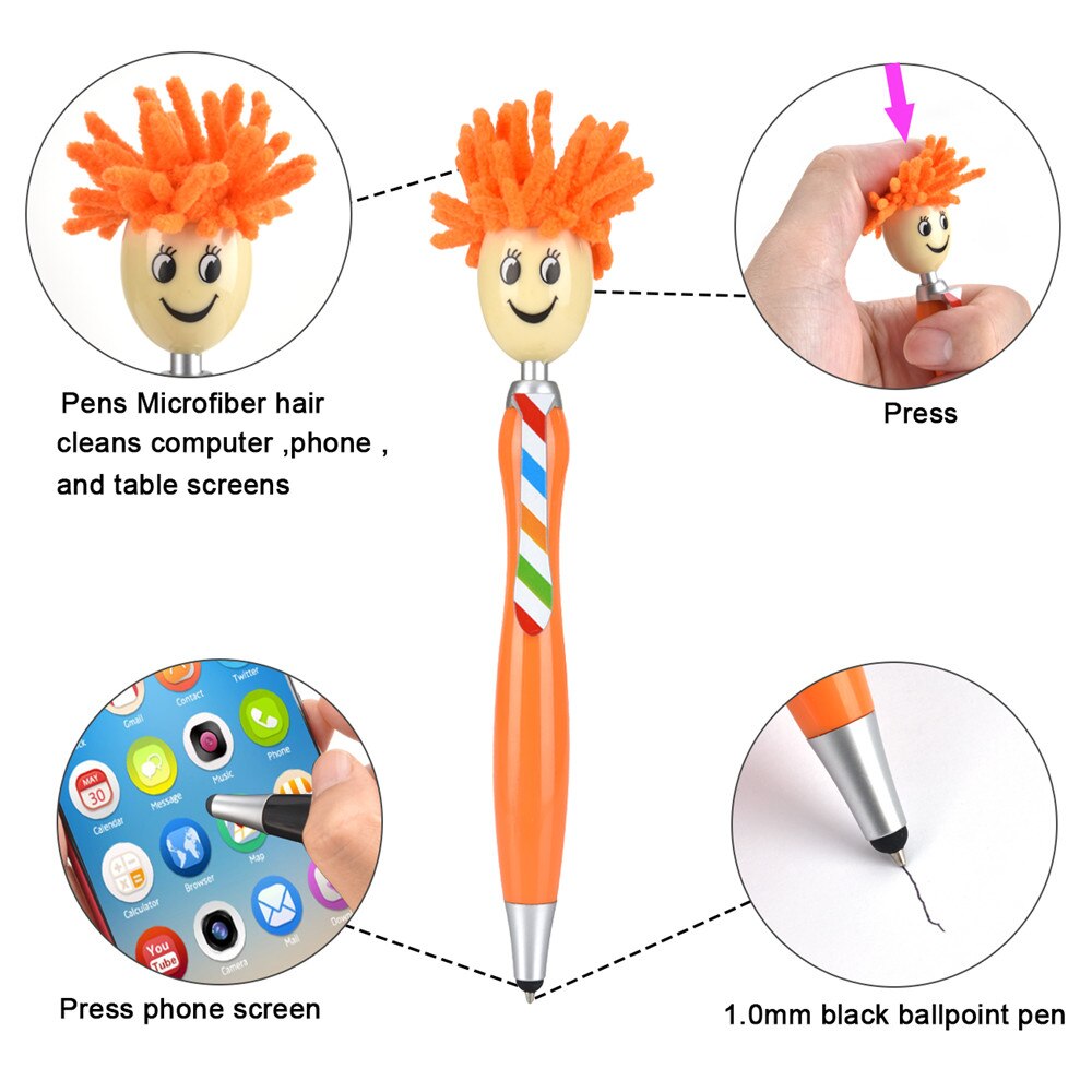 18Pcs Colorful Cartoon Mop Topper Pens Kids Adults... – Grandado