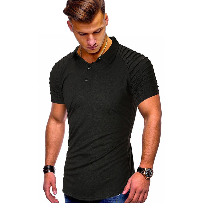 SITEWEIE Summer Solid Color Mens POLO-Shirt Slim B... – Grandado
