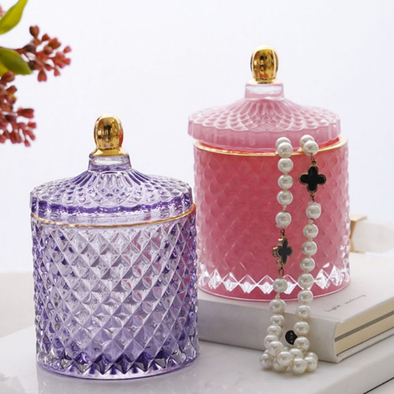 High-end Glass Jewelry Storage Jar Delicate Transp... – Vicedeal