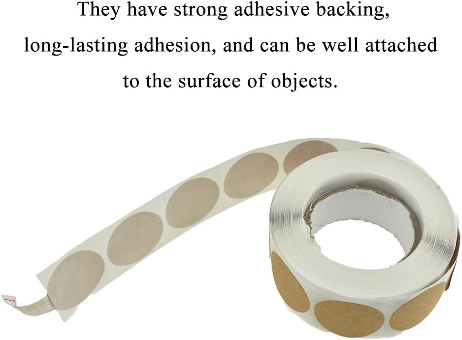 1Inch 500Pcs Natural Brown Kraft Sticker Round Lab... – Vicedeal