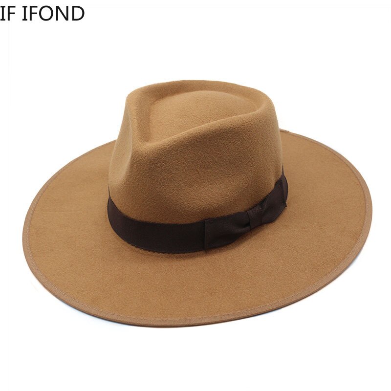 Sombrero de fieltro de Jazz para hombre y mujer, g... – Grandado