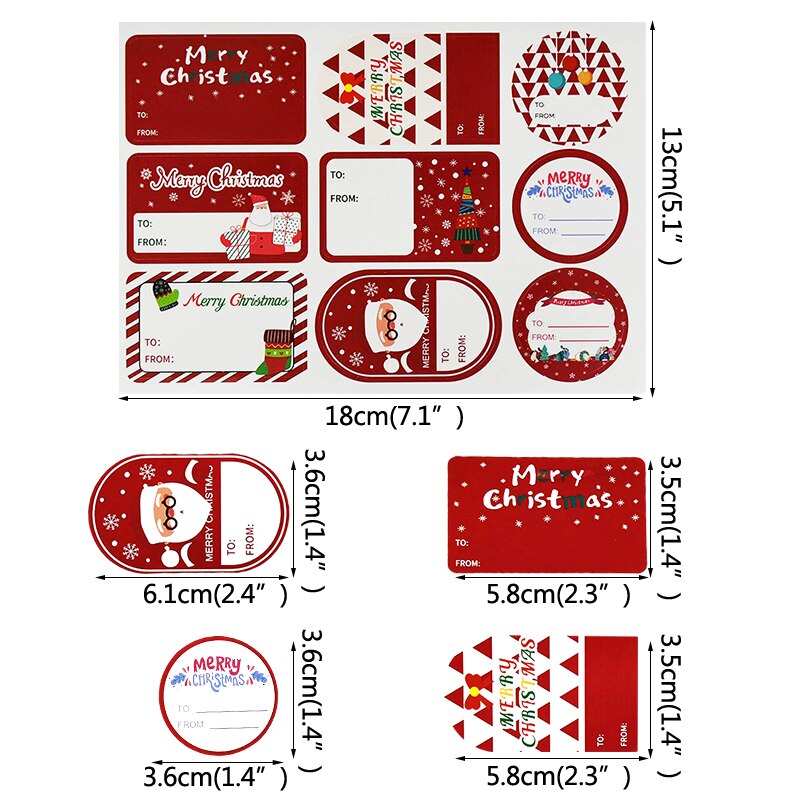 5sheet/lot Merry Chrismtas Adhesive Label Sticker ... – Grandado