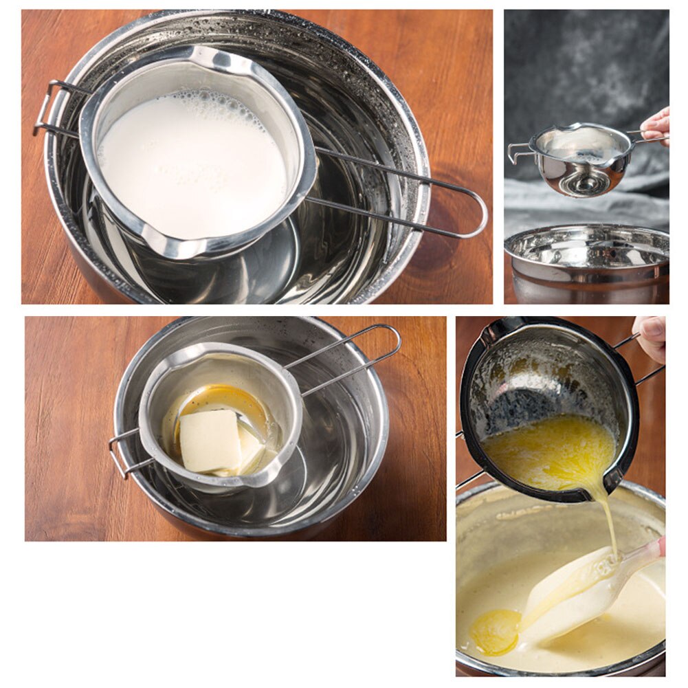 Stainless Steel Chocolate Cheese Melting Pot Pan Fondant Bowl DIY ...
