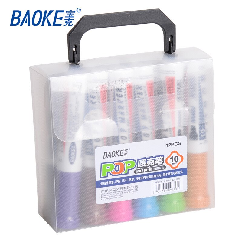 12 Kleuren Poster Pen Set Art Reclame Pennen Kleur... – Vicedeal