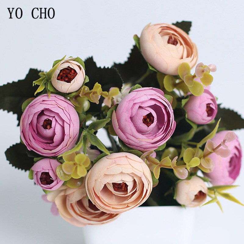 Retro simulering blomma te ros blomma 6 huvud 4 li... – Grandado