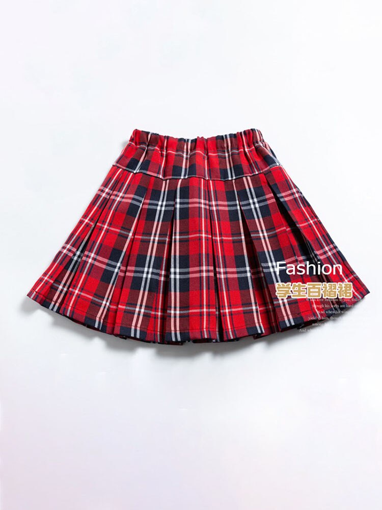 4-12 Years Children Girls College Style Pleated Sk... – Grandado