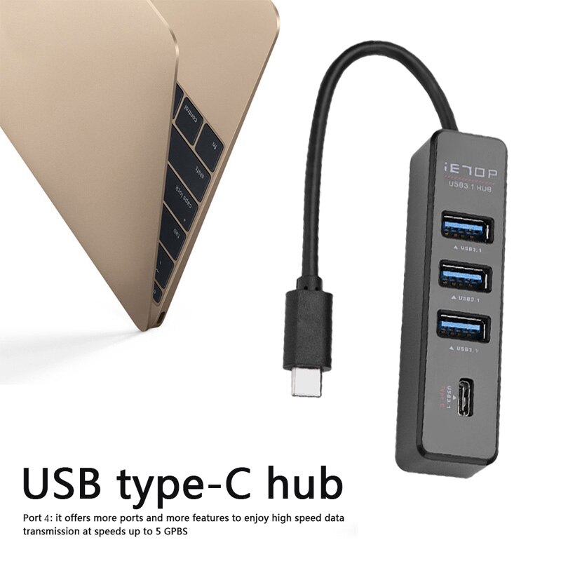 4 Poorten Type C Hub High Speed 5Gbps Usb 3.1 Usb ... – Grandado