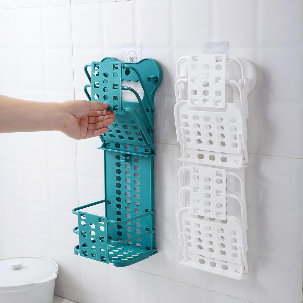 Plastic Bathroom Shelf Folding Hanging Storage Bas... – Grandado