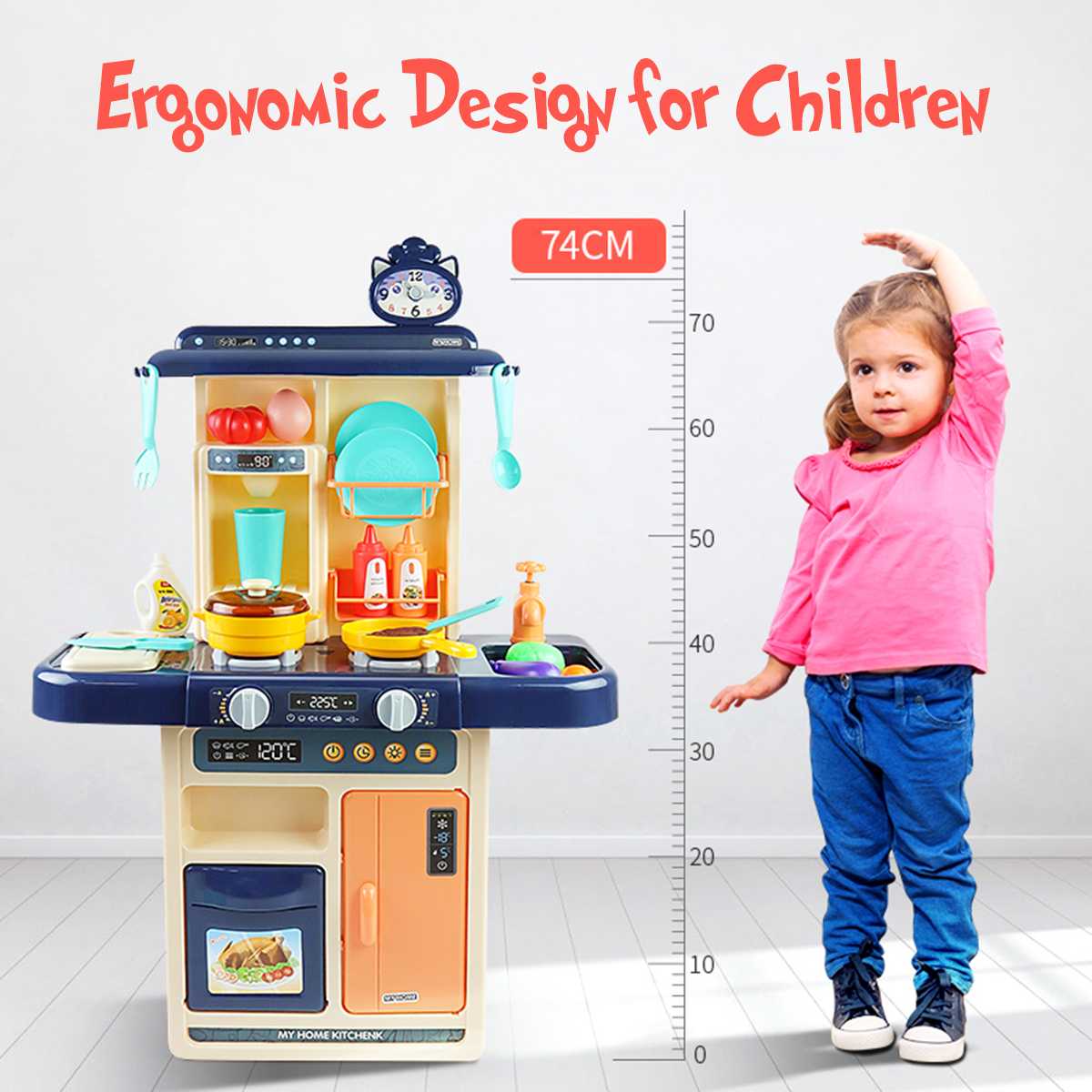 Kids Simulation Kitchen Set Pretend Play Chef Cook... – Grandado