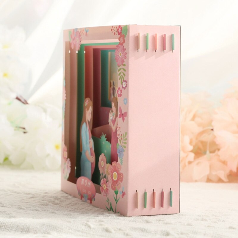 I Love You Mom Paper Carved Box 3D Pop Up Card wit... – Vicedeal